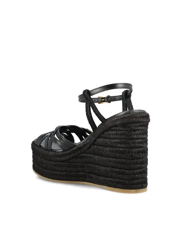 Valentino Garavani Vlogo Signature Espadrille Wedge Sandals
