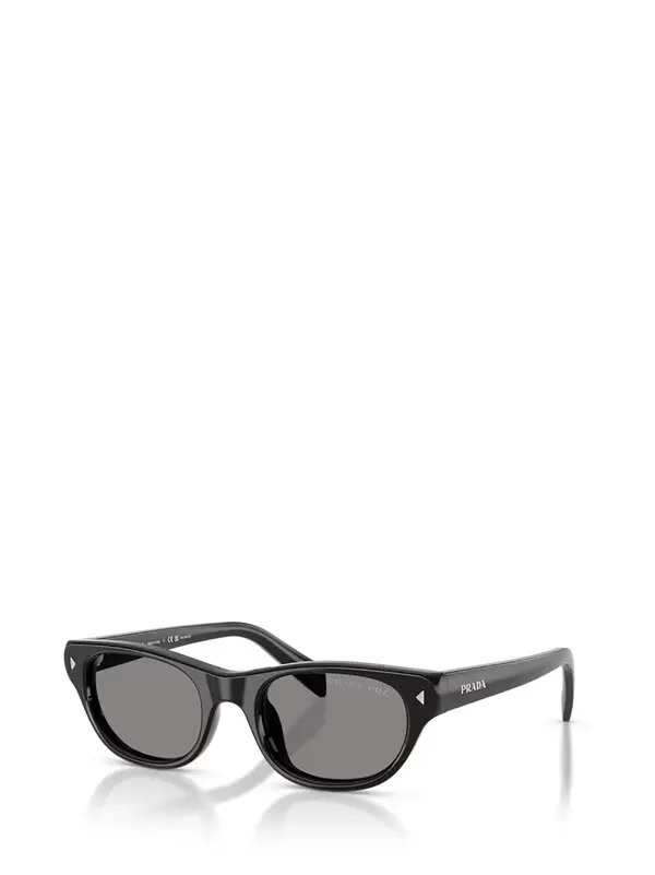 Prada Oval Frame Sunglasses - Black