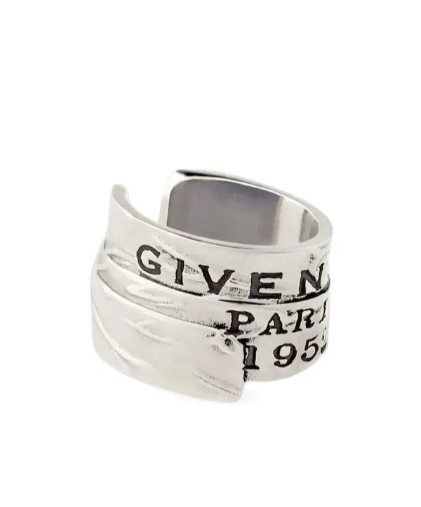 Givenchy Paris 1952 Tape Earcuff In -tone Metal - Silver