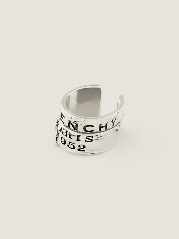 Givenchy Paris 1952 Tape Earcuff In -tone Metal - Silver
