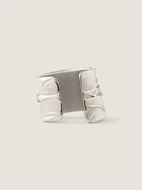 Givenchy Paris 1952 Tape Earcuff In -tone Metal - Silver