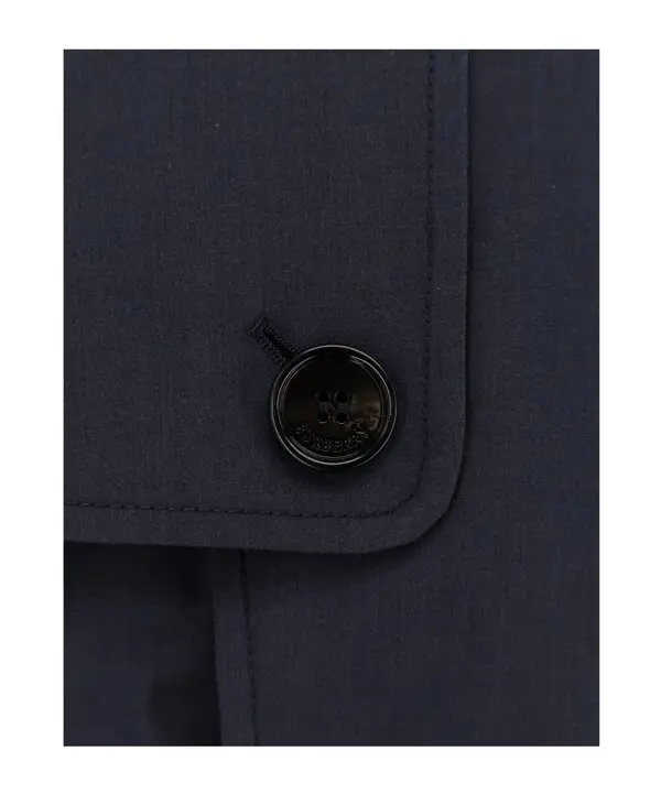 Burberry Double Breasted Belted Trench Coat - Black