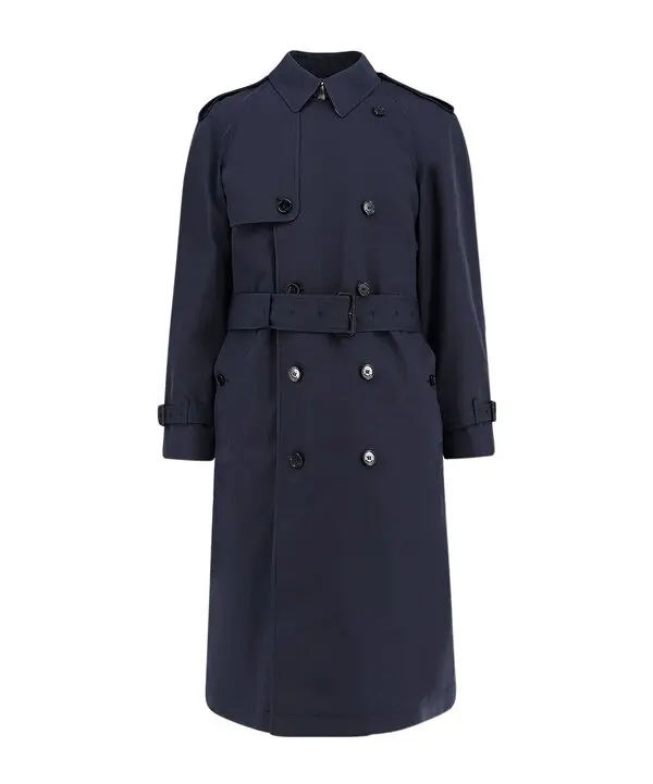 Burberry Double Breasted Belted Trench Coat - No