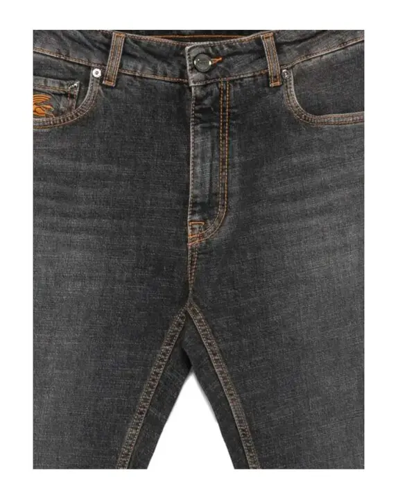 Etro Logo Embroidered Jeans
