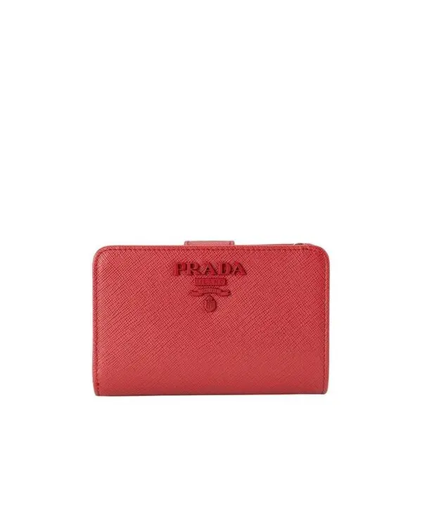 Prada Safiano Logo Wallet