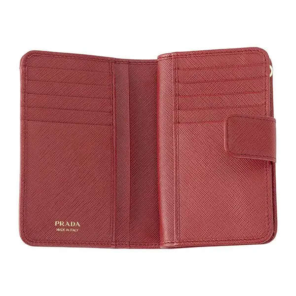 Prada Safiano Logo Wallet