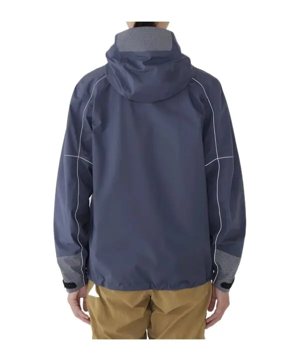 AND WANDER Zip Pocket Hooded Jacket - Blue