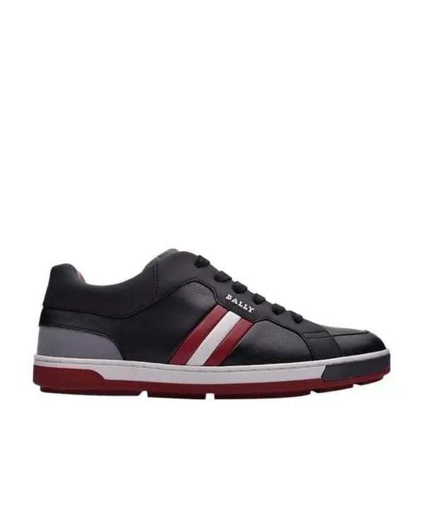 Bally Striped Casual Leather Sneakers