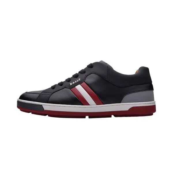 Bally Striped Casual Leather Sneakers