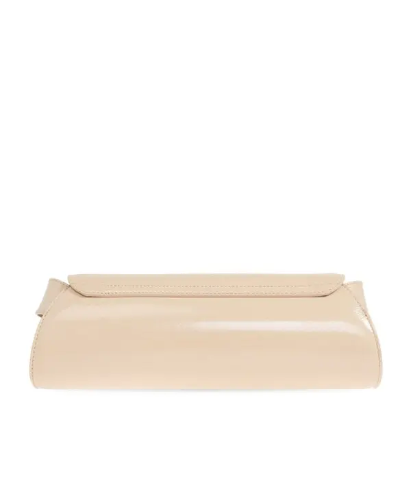 JIL SANDER Logo Printed Shoulder Bag - Nude