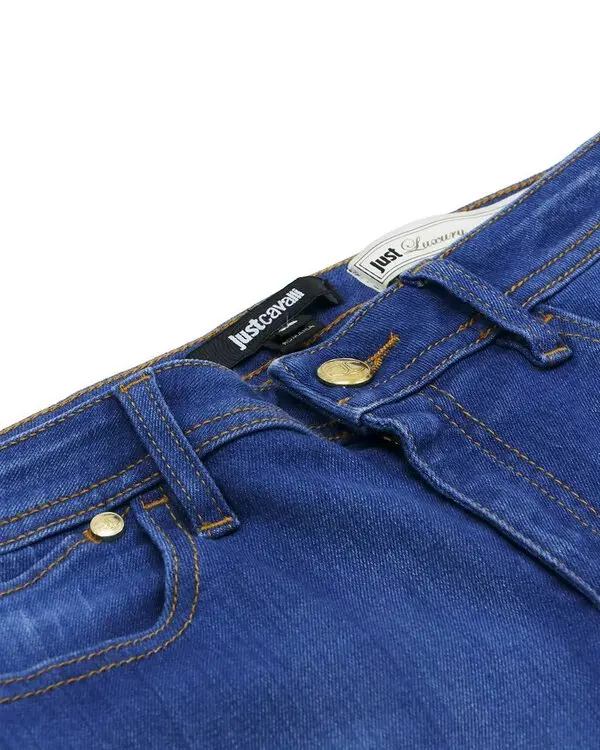 Just Cavalli Embroidered Straight Leg Jeans