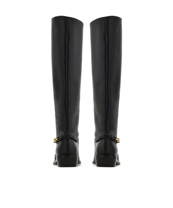 FERRAGAMO Knee High F Buckle Boots