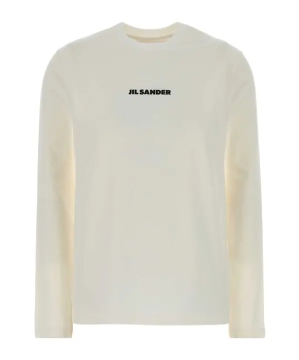 JIL SANDER Logo Print Long-sleeve T-shirt - White