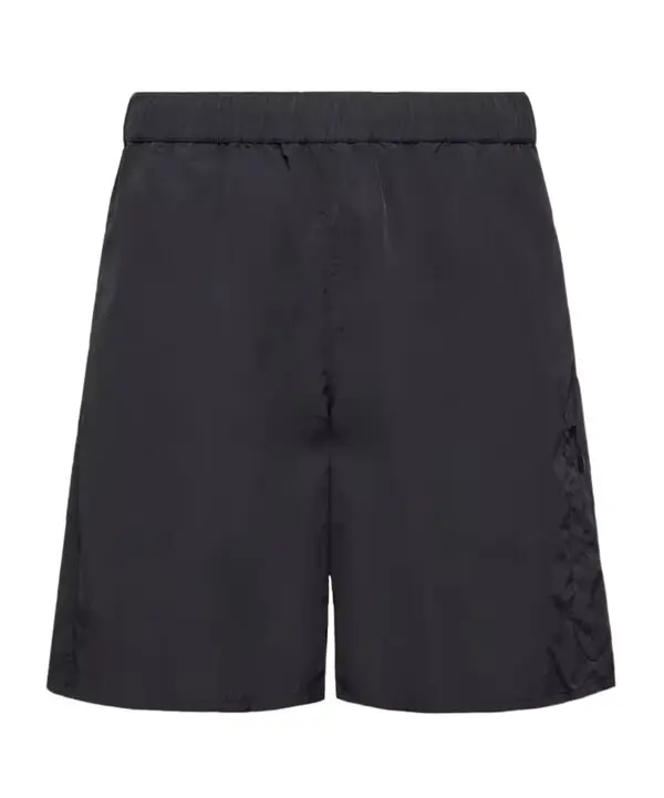 Moncler Logo Patch Swim Shorts - Black