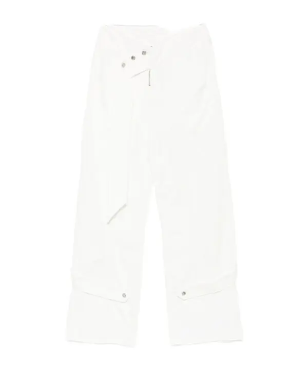 Blumarine Wide Leg Pants With Asymmetrical Waist