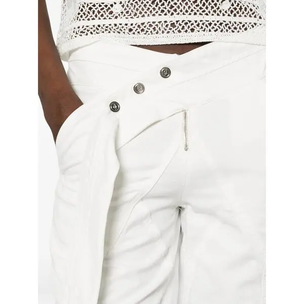 Blumarine Wide Leg Pants With Asymmetrical Waist