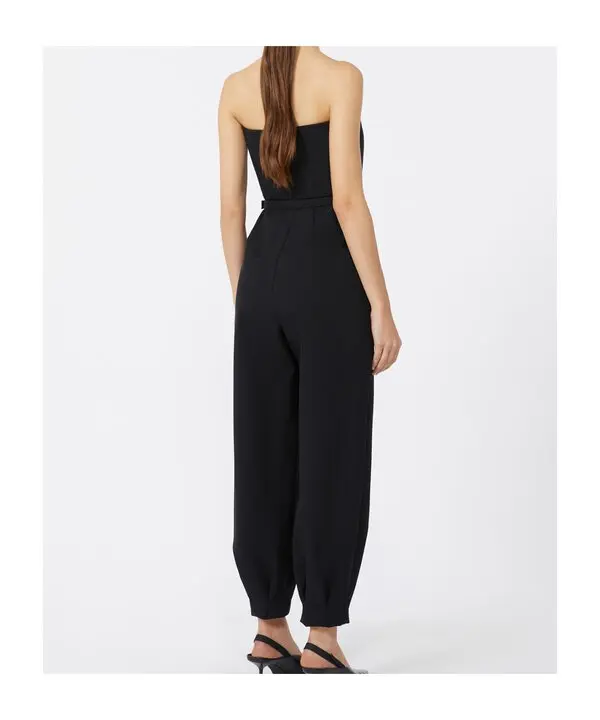 Max Mara Strapless Jumpsuit With Belted Waist