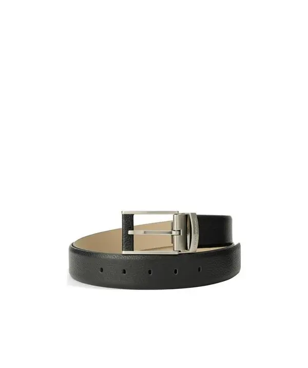 Emporio Armani Logo Engraved Belt - Black
