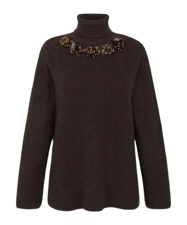 P.a.r.o.s.h Embellished Turtleneck Sweater - Black