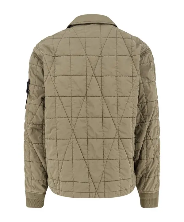 Stone Island Collared Quilted Jacket