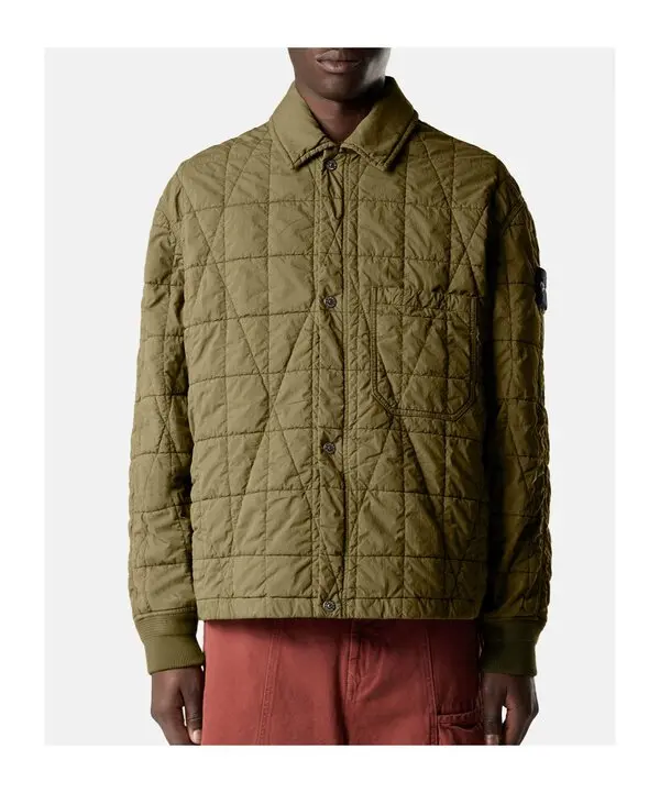 Stone Island Collared Quilted Jacket