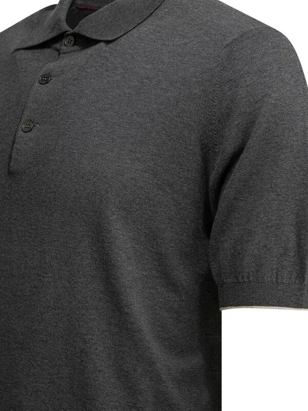 Brunello Cucinelli Short-sleeves Polo Shirt - Grey