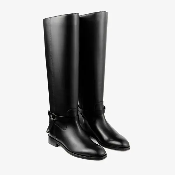 JIMMY CHOO Knee High Boots With Bow Detailing - Black