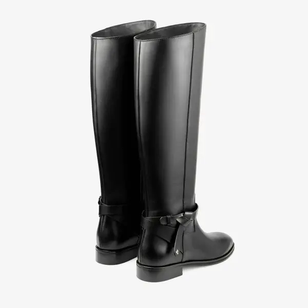 JIMMY CHOO Knee High Boots With Bow Detailing - Black