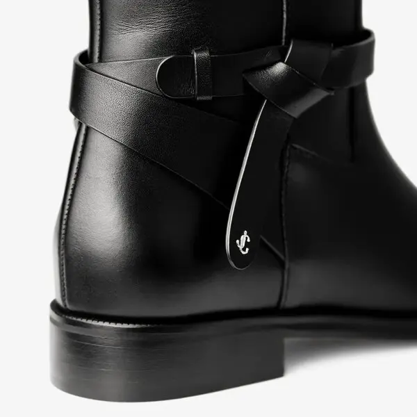 JIMMY CHOO Knee High Boots With Bow Detailing - Black