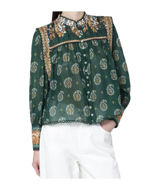 Farm Rio Ayla Floral Buttoned Blouse