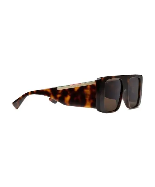 Gucci Rectangular Frame Sunglasses - Brown Turtle