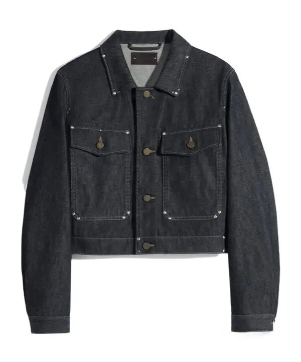 LEMAIRE Cropped Blouson With Rivet Detailing - Slate