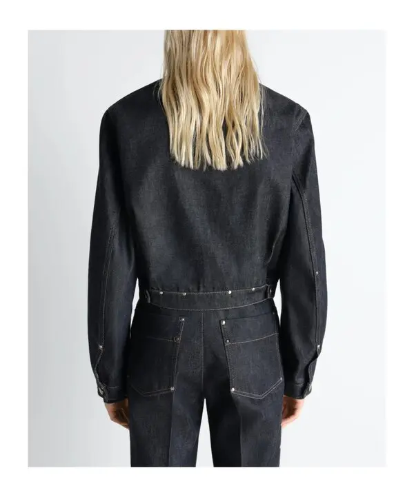 LEMAIRE Cropped Blouson With Rivet Detailing - Slate