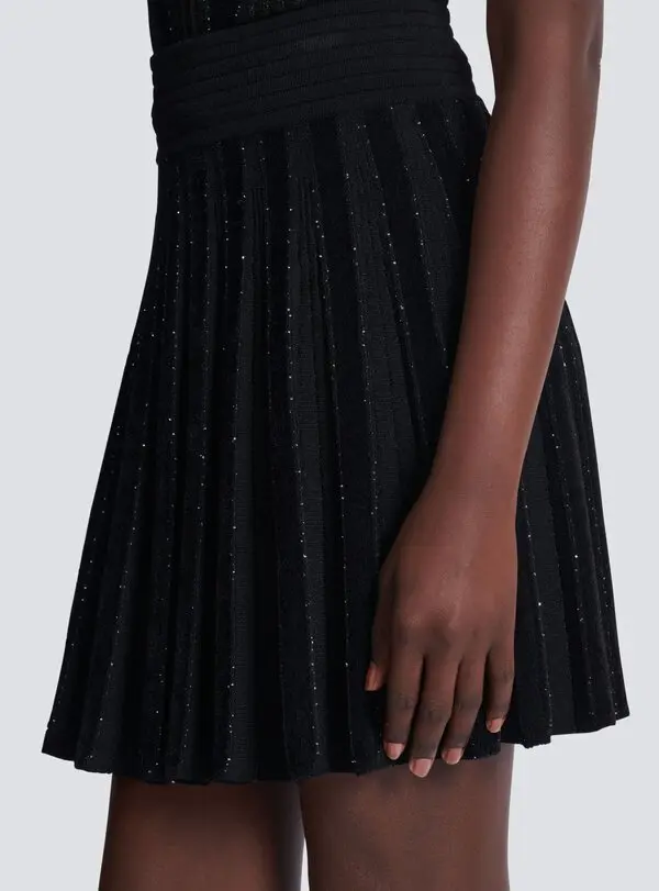 Balmain Shimmering Sequined Flared Skirt