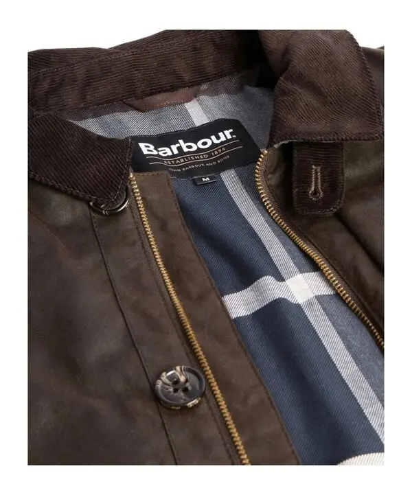 Barbour Cotton Buttoned Coat With Flap Pockets - Black