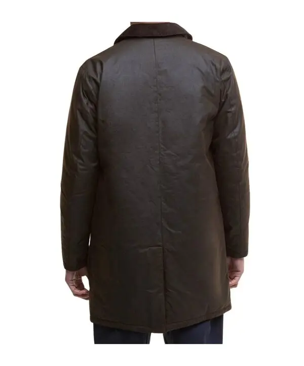 Barbour Cotton Buttoned Coat With Flap Pockets - Black