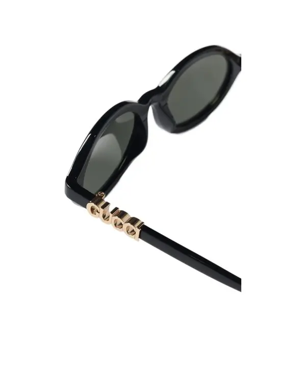 Gucci Oval Logo Detail Sunglasses - Black