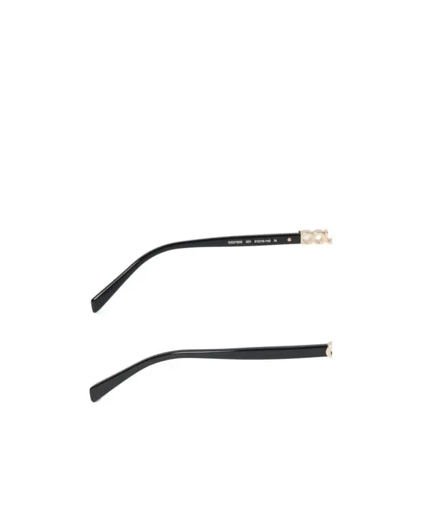 Gucci Oval Logo Detail Sunglasses - Black