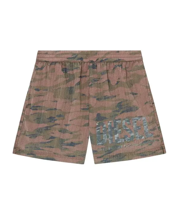 DIESEL® Camouflage Swim Shorts - Brown