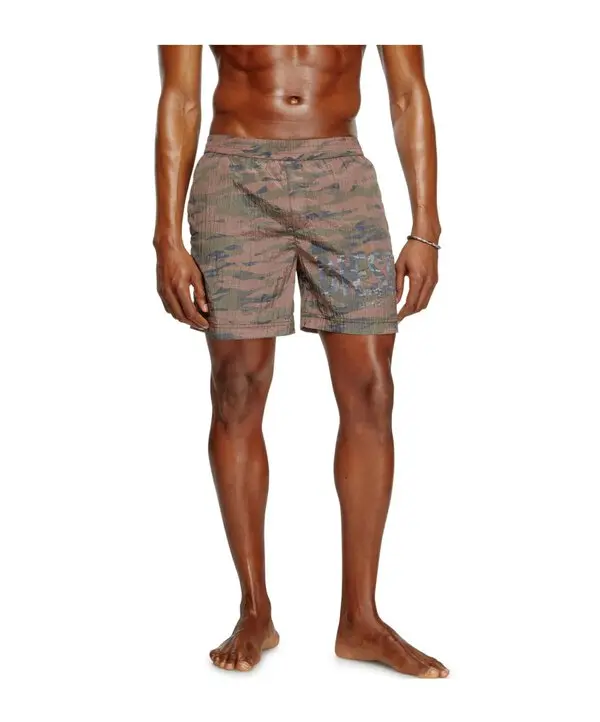 DIESEL® Camouflage Swim Shorts - Brown