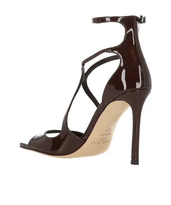 JIMMY CHOO Azia Strappy Stiletto Heeled Sandals - Black