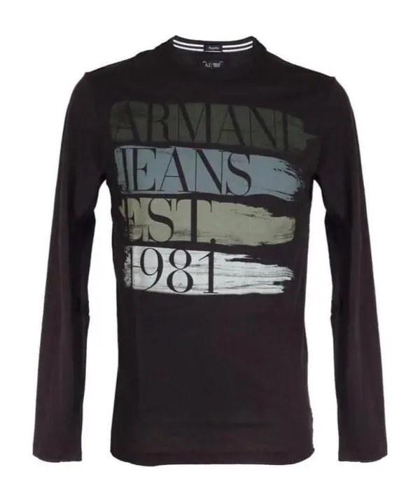 Emporio Armani Round Collar And Long-sleeved T-shirt