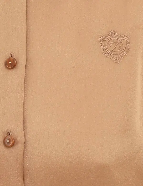 Zimmermann Hypnotic Satin Shirt - Biscuit