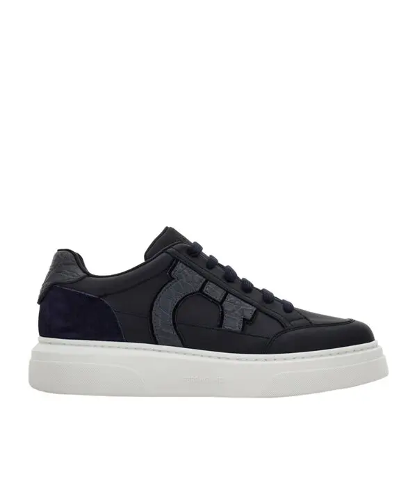 FERRAGAMO Low-top Sneaker With Gancini Detail