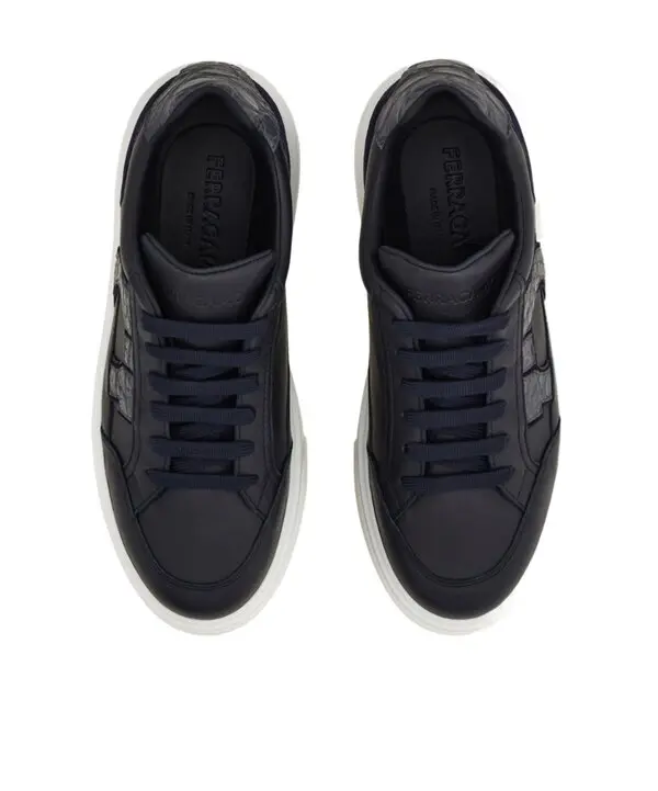 FERRAGAMO Low-top Sneaker With Gancini Detail