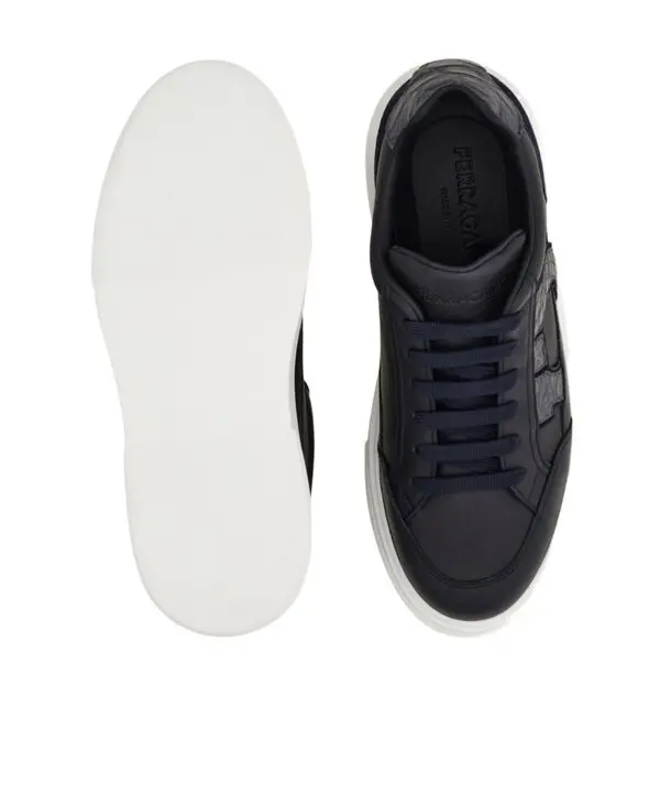 FERRAGAMO Low-top Sneaker With Gancini Detail