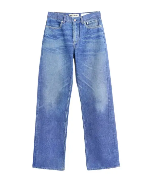 Our Legacy Wata Cut Jeans Faded Vintage Denim - Blue