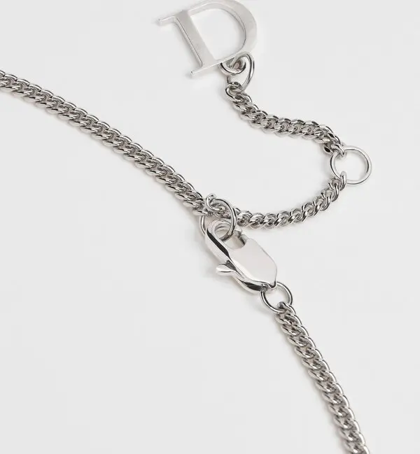 Dior Guilloché Plate Pendant Necklace