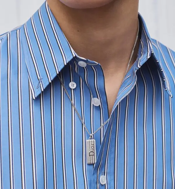 Dior Guilloché Plate Pendant Necklace