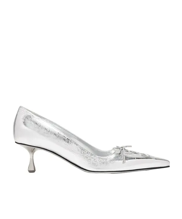 JIMMY CHOO Pointed Toe Lace Up High Heels